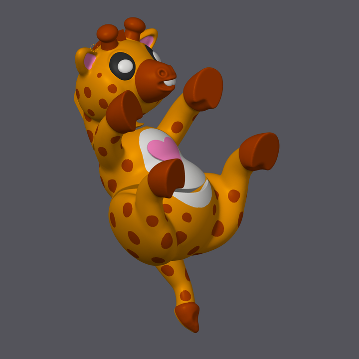 3D Printable Gemma the Giraffe – Wiggle Budz Flexi 🦒 by Laughing Dragon Foundries