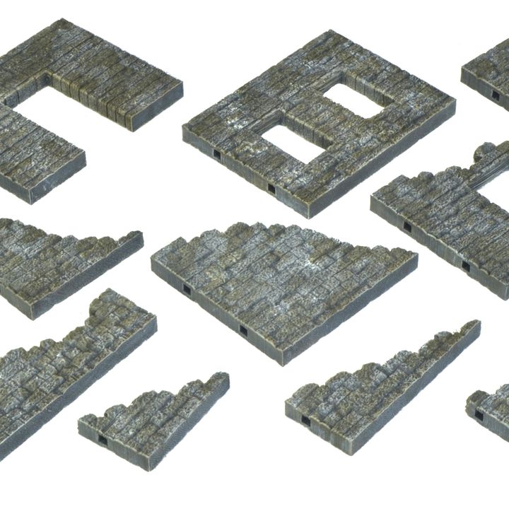 3D Printable [Commercial License] Concrete Buildings Ruins - STL Files ...