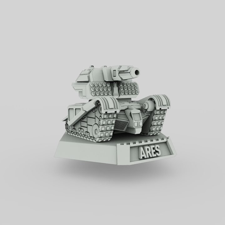 3D Printable Battletechnology Ares Clan Tank - Plasma Cannon Version by ...