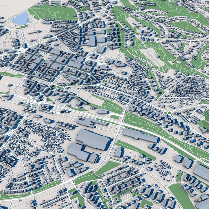 3D Printable Lahti City Finland by 1xMerch
