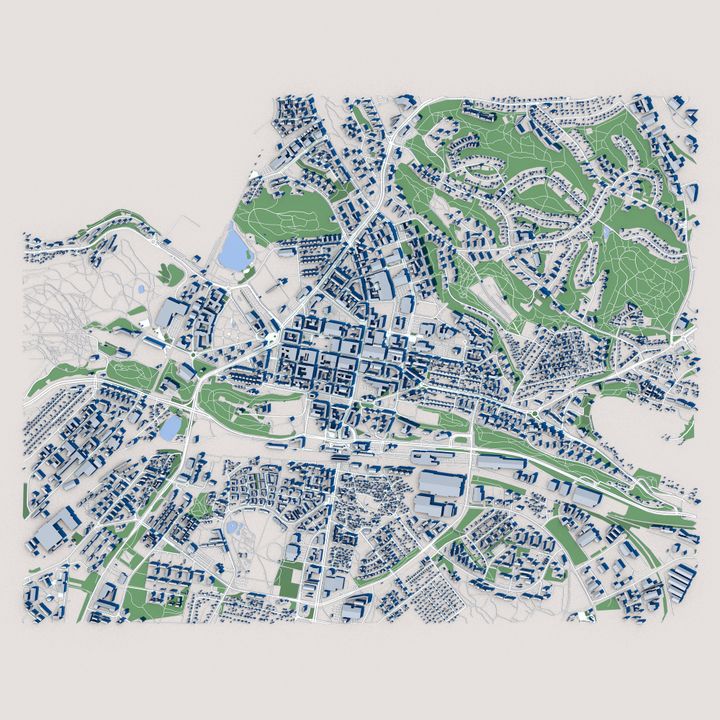 3D Printable Lahti City Finland by 1xMerch