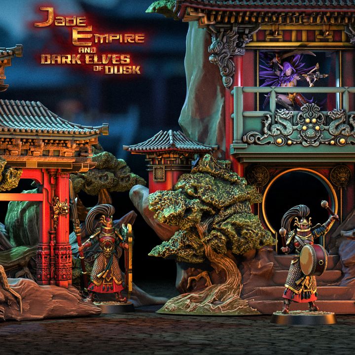3D Printable Modular Parts - Jade Empire and Dark Elves of Dusk by Heroes Infinite