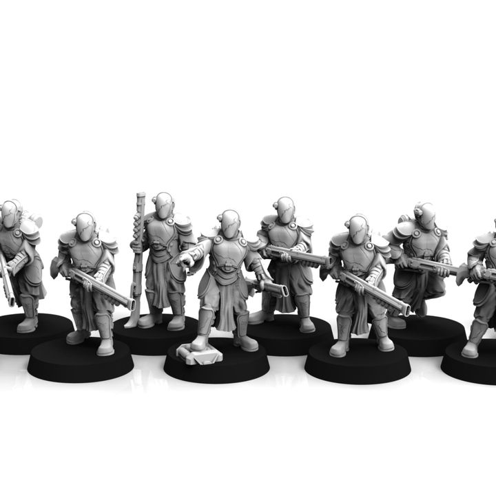 3D Printable Fabricarii - Housecarl Musket Squad by The Makers Cult