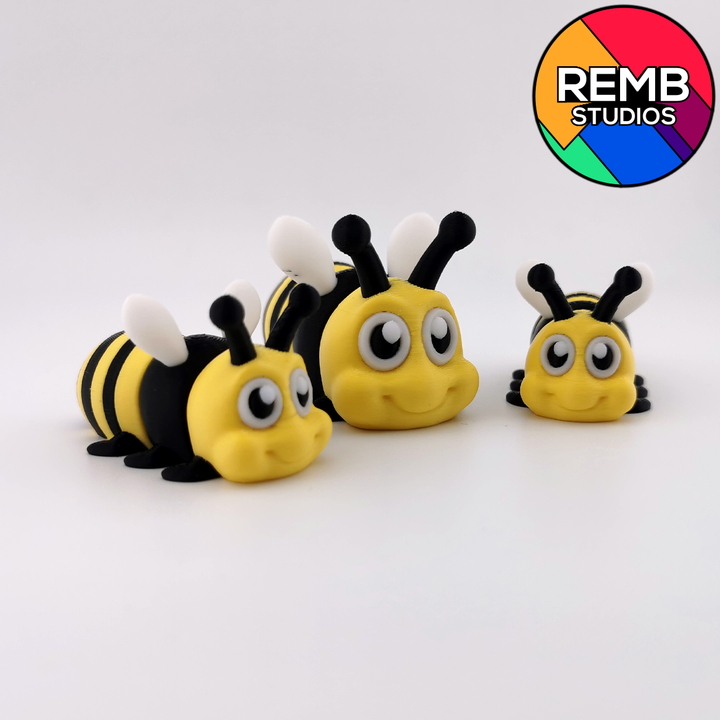 3D Printable Cute Flexi Bee | Print-in-place | No Support by RembStudios