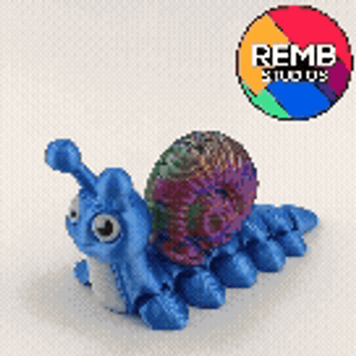 3D Printable Cute Flexi Snail | Print-in-place | No Support by RembStudios