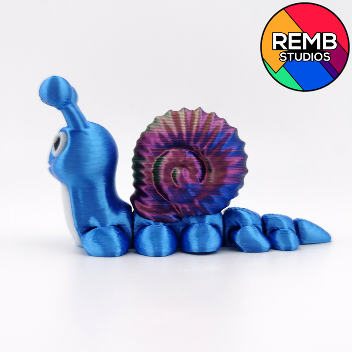 3D Printable Cute Flexi Snail | Print-in-place | No Support by RembStudios