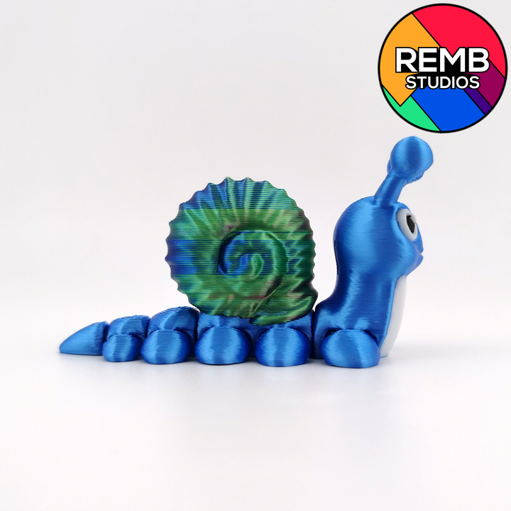 3D Printable Cute Flexi Snail | Print-in-place | No Support by RembStudios