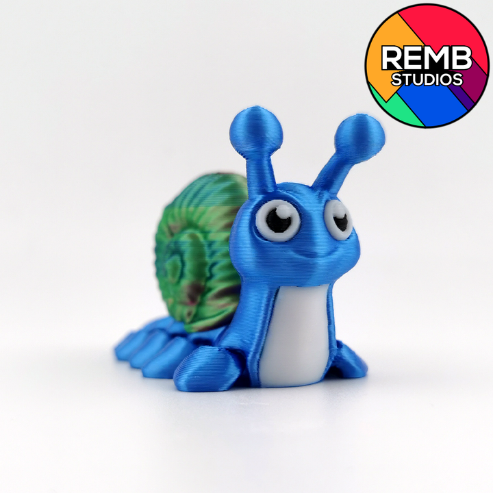 3D Printable Cute Flexi Snail | Print-in-place | No Support by RembStudios