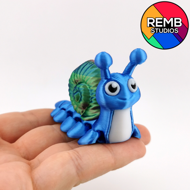 3D Printable Cute Flexi Snail | Print-in-place | No Support by RembStudios