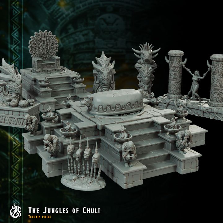 3D Printable Jungles of Chult Scenery Pieces by Crippled God Foundry
