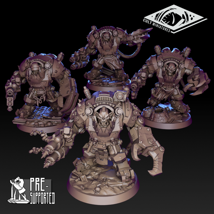 3D Printable Mega-Armor Space Orc Squad by Cult Miniatures
