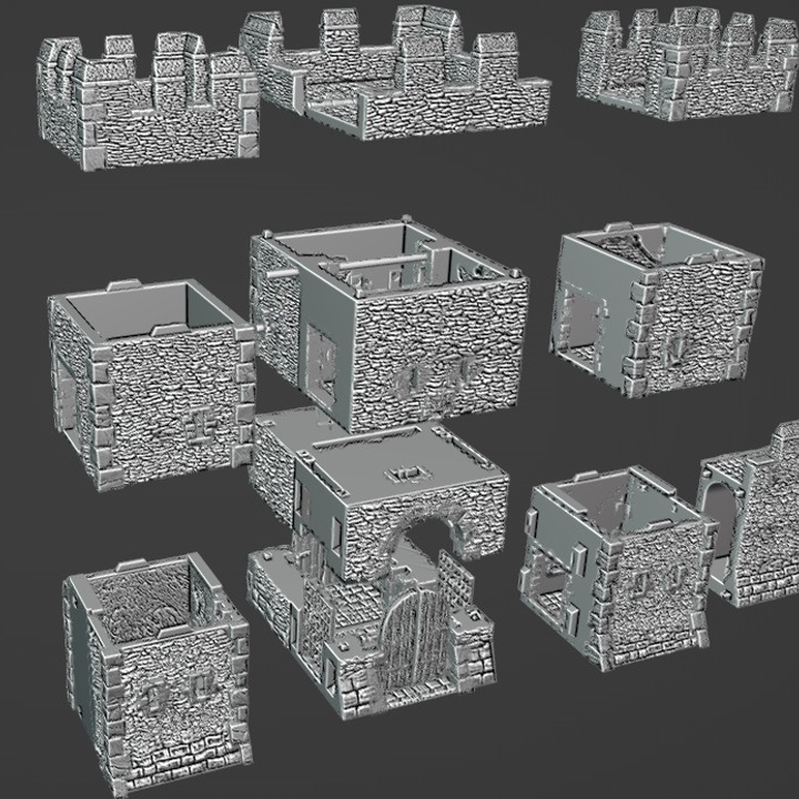 3D Printable Scottish castle gatehouse by Timescape Miniatures