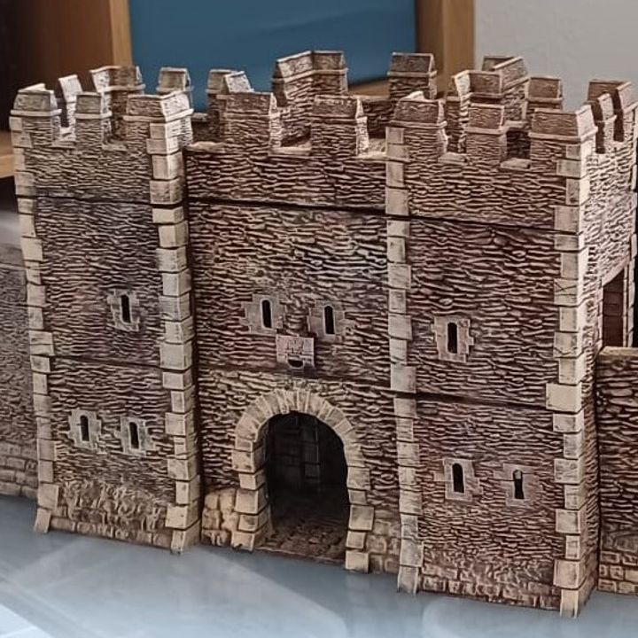 3D Printable Scottish castle gatehouse by Timescape Miniatures