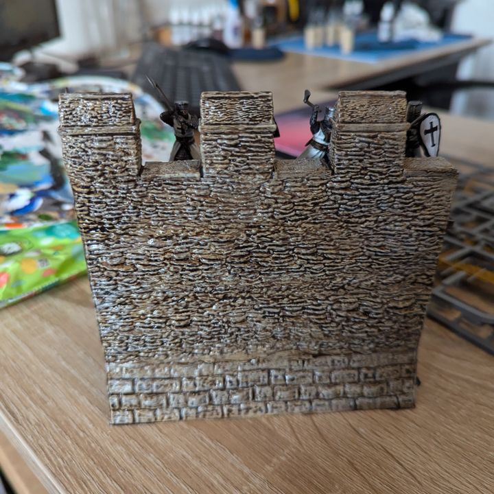 3D Printable Scottish castle walls and towers by Timescape Miniatures