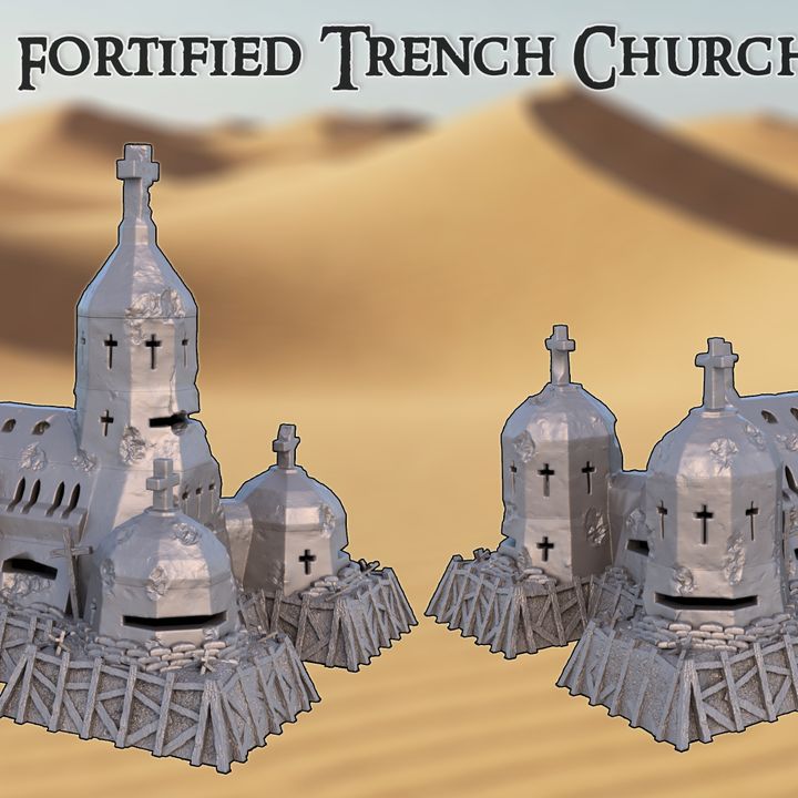 3D Printable Fortified Trench Church - Tabletop Terrain - 28 MM by ...
