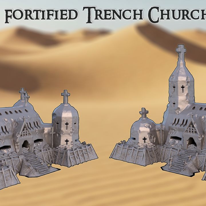 3D Printable Fortified Trench Church - Tabletop Terrain - 28 MM by ...