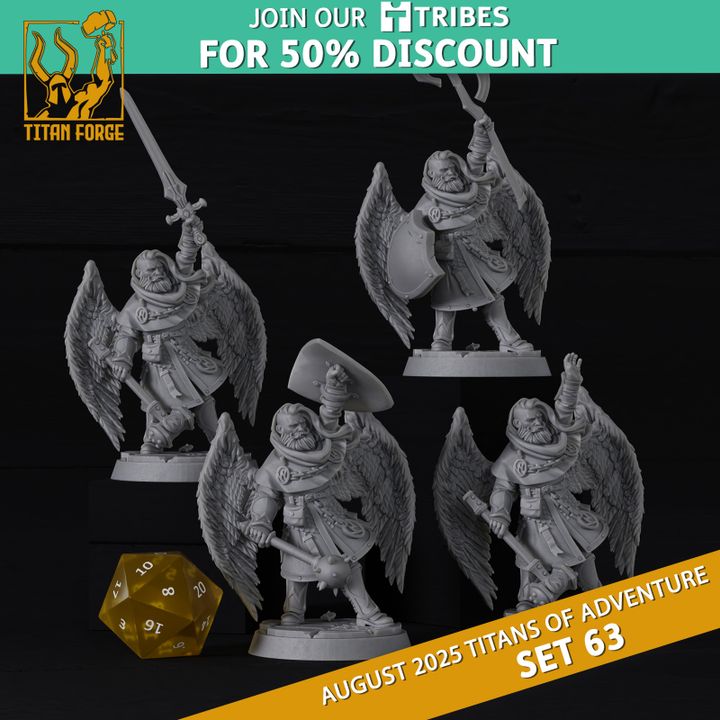 3D Printable Male Angel Cleric - DnD Hero Characters - Titans of ...