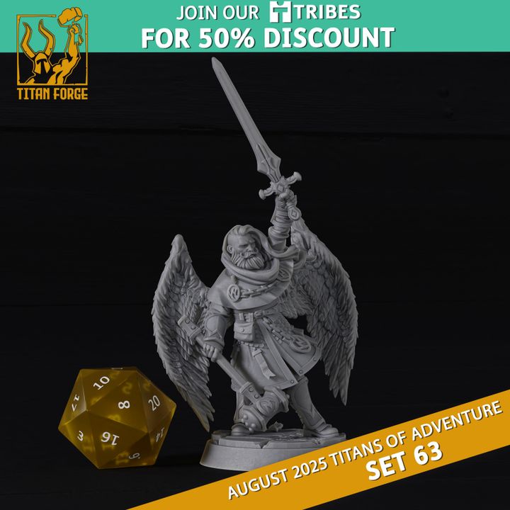 3D Printable Male Angel Cleric - DnD Hero Characters - Titans of ...