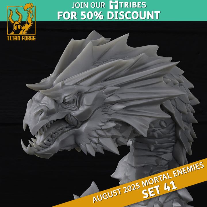 3D Printable Hydra - Monsters DnD 5e - Mortal Enemies Set 41 by Titan ...