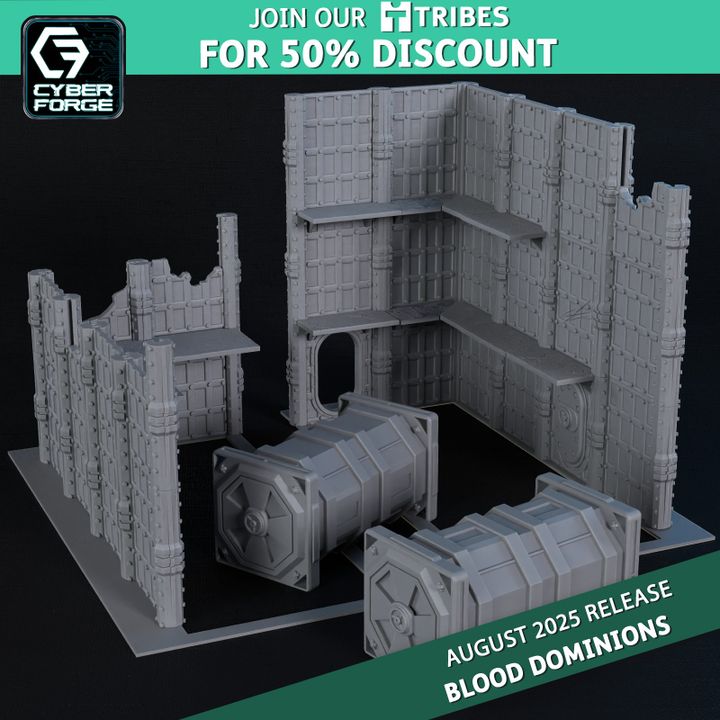 3D Printable Modular Terrain - Blood Dominions - Cyber Forge Miniatures ...