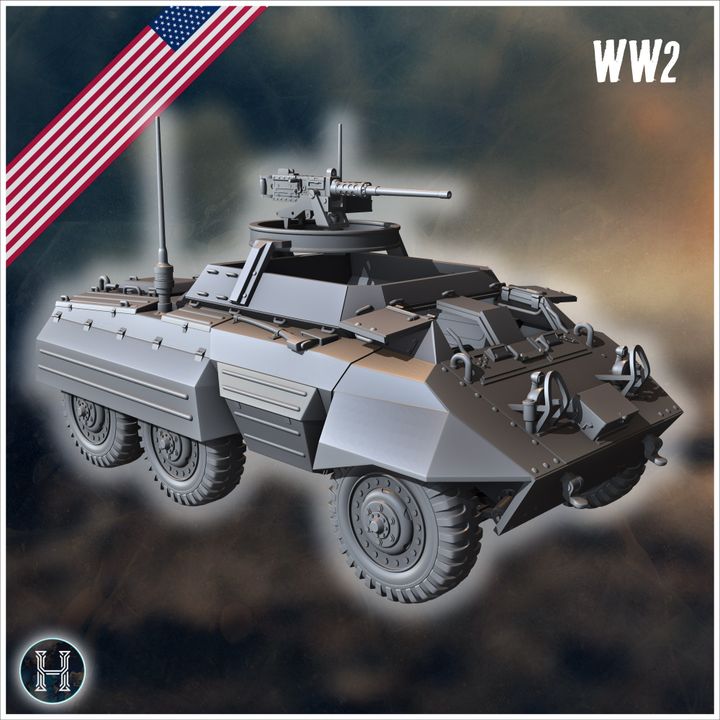 3D Printable M20 armored utility car - USA US Army Western Front ...