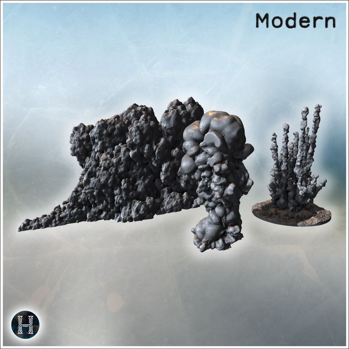 3D Printable Smoke and explosion set for battlefield effects (5 ...