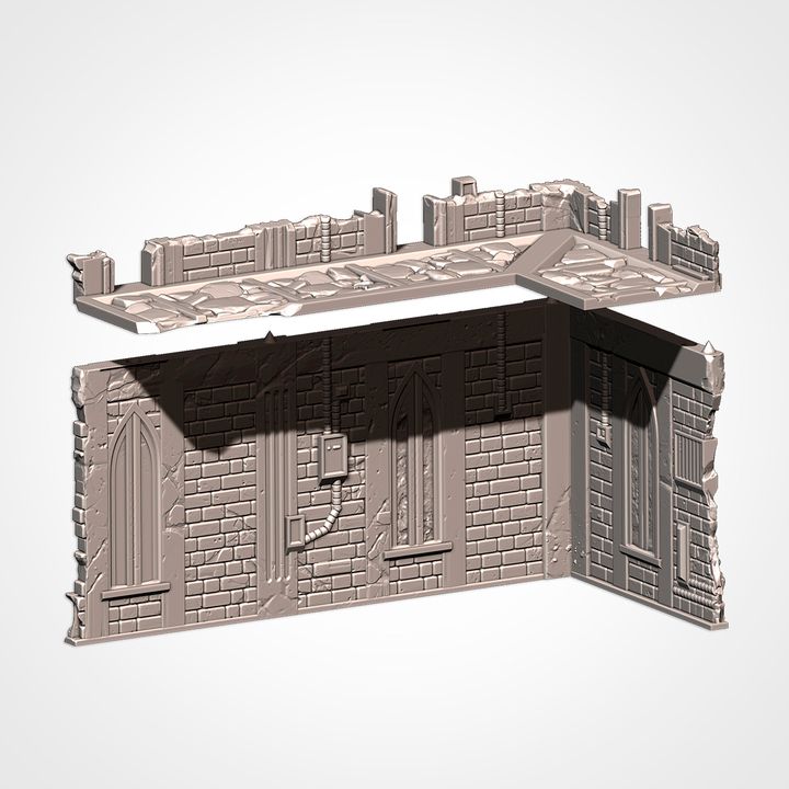 3D Printable CATHEDRAL RUINS UKTC COMPATIBLE by Txarli Factory