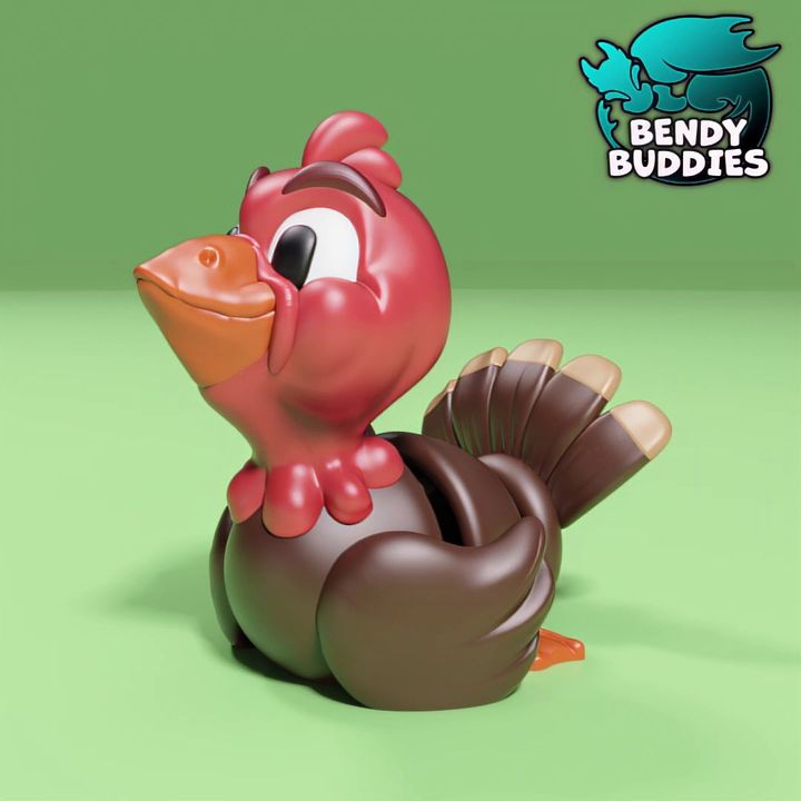 3D Printable Tilly Cute Turkey / Farm Bird Articulated / Print-in-Place ...