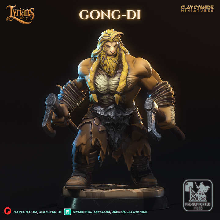 3D Printable Gong-di by Clay Cyanide Miniatures