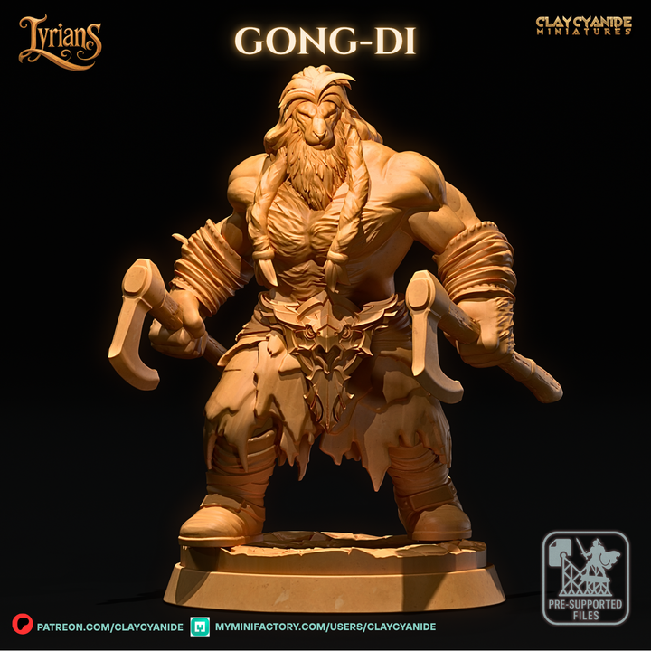 3D Printable Gong-di by Clay Cyanide Miniatures