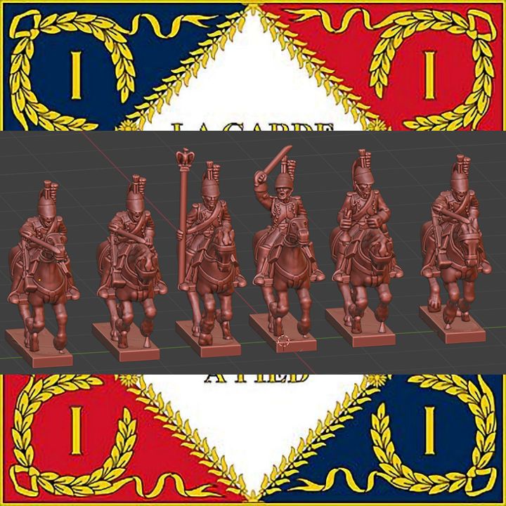 3D Printable Epic Napoleonic French Guard Dragoons High Uniform 1806 ...