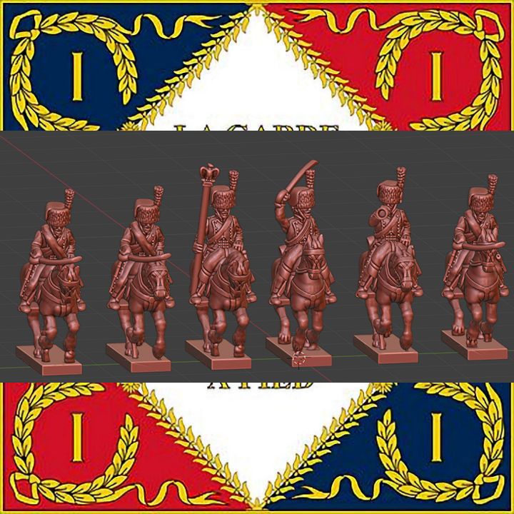 3D Printable Epic Napoleonic French Guard Horse Chasseurs campaign ...