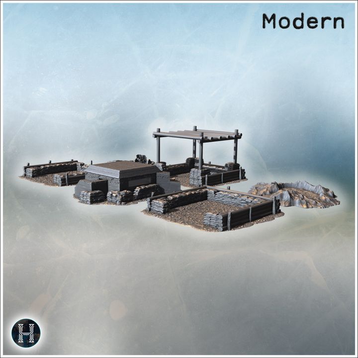 3D Printable Extensive forward position featuring log revetments ...