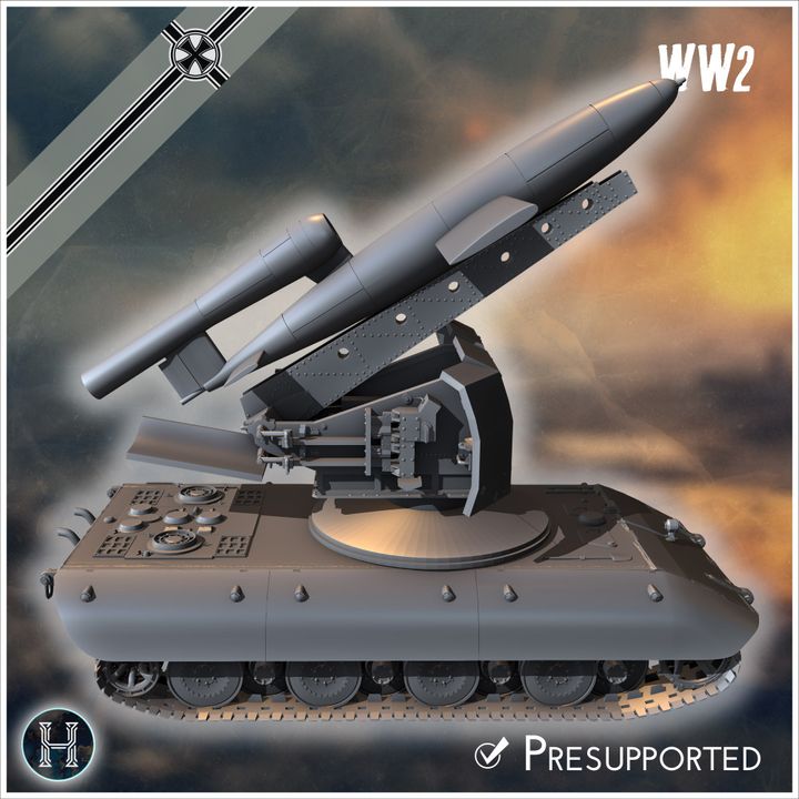 3D Printable E-100 mit Raketenwerfer (V-1 Rakete) Entwicklung rocket ...