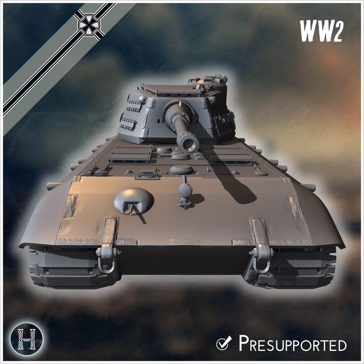 3D Printable E-100 ausf. B. " Raubtier " Entwicklung tank destroyer ...