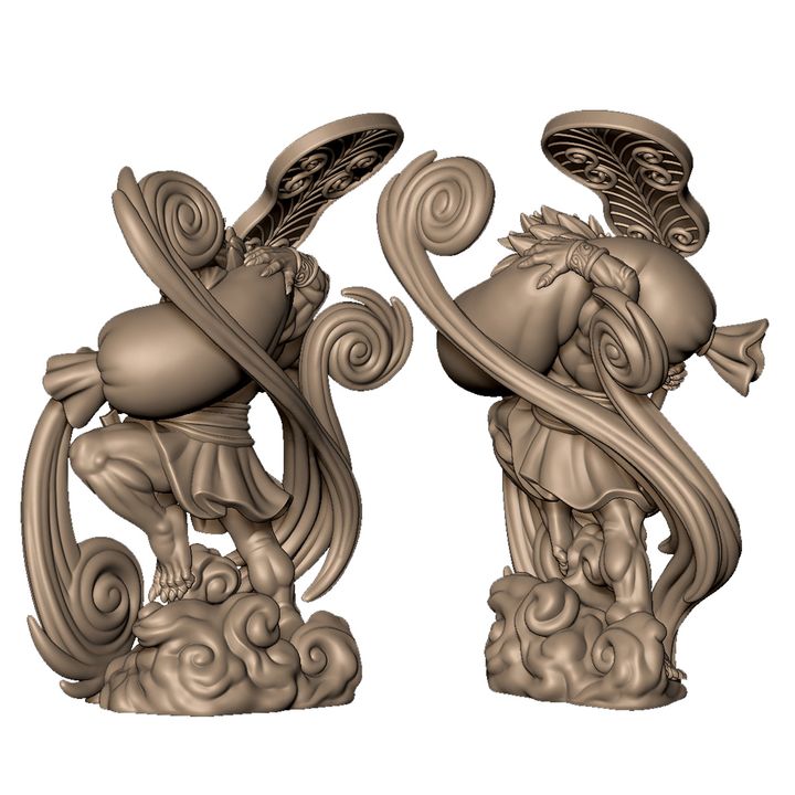 3D Printable Fujin the wind god by Willy Kao