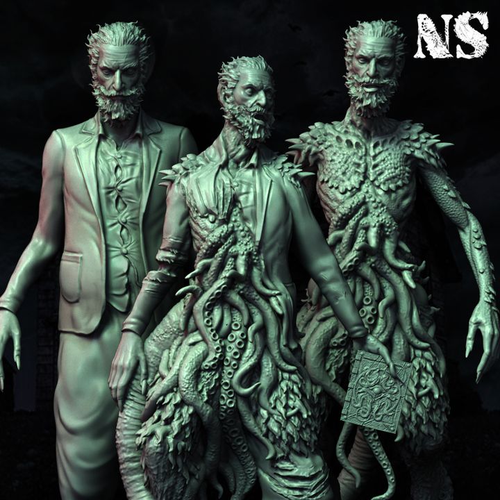 3D Printable Wilbur Whateley x3 Variants by NS Miniatures
