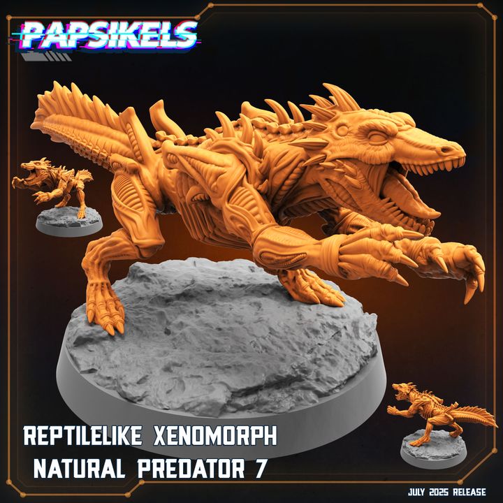3D Printable REPTILELIKE XENOMORPH NATURAL PREDATORS by PAPSIKELS ...