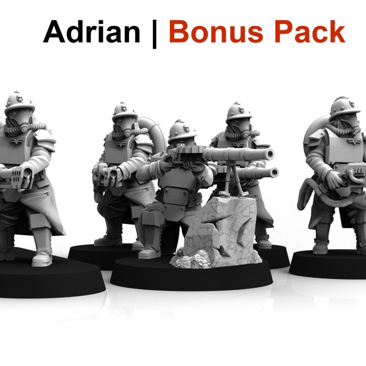 3D Printable Valour Korps - Shock Infantry Heavy Weapons by The Makers Cult