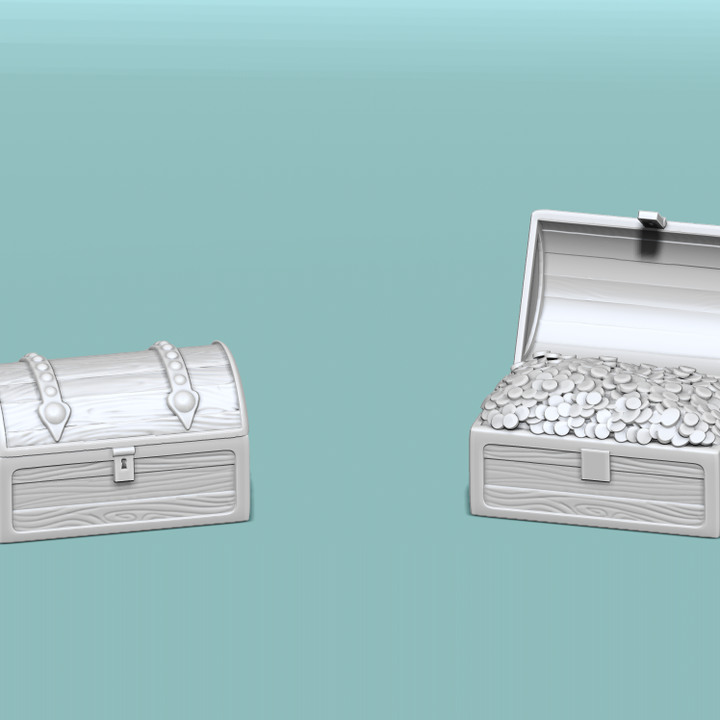 3D Printable Treasure Chest by Little Shop of Sigil
