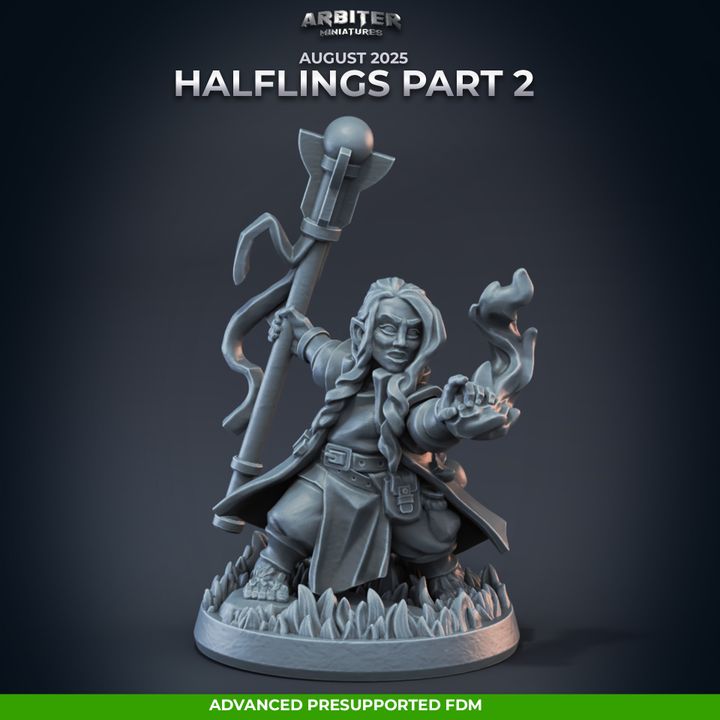 3D Printable Arbiter Miniatures August 2025 Halflings Part 2 Advanced ...