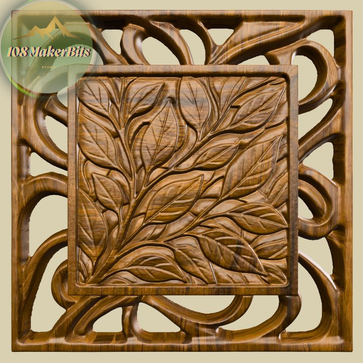 3D Printable Leafy Tree Relief Panel – CNC Router Ready STL File ...