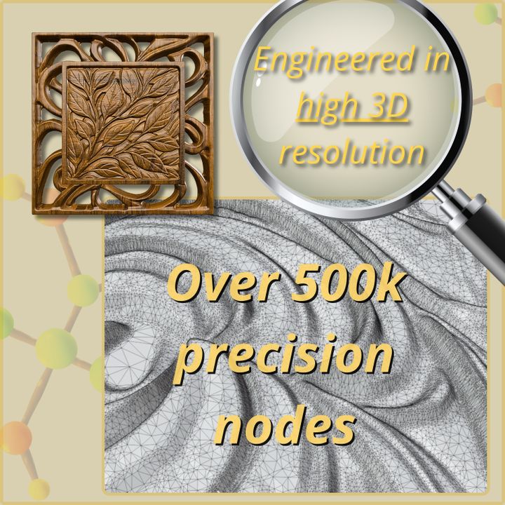 3D Printable Leafy Tree Relief Panel – CNC Router Ready STL File ...