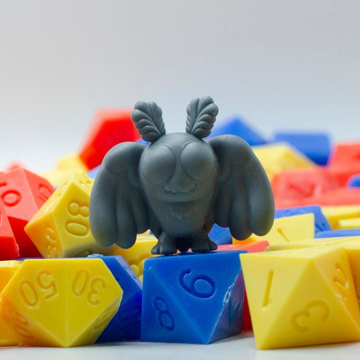3D Printable Tiny Mothman by Found Family Adventurecrafts