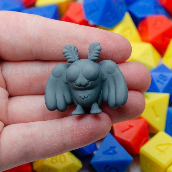 3D Printable Tiny Mothman by Found Family Adventurecrafts