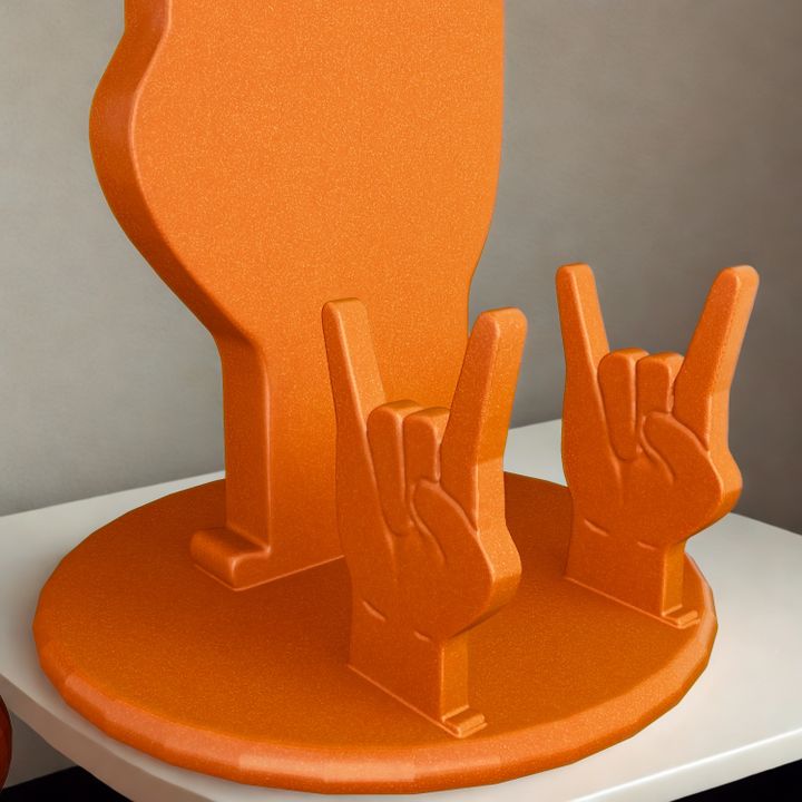 3D Printable Rock Hand Phone Stand STL – Prints Without Supports – 3D ...