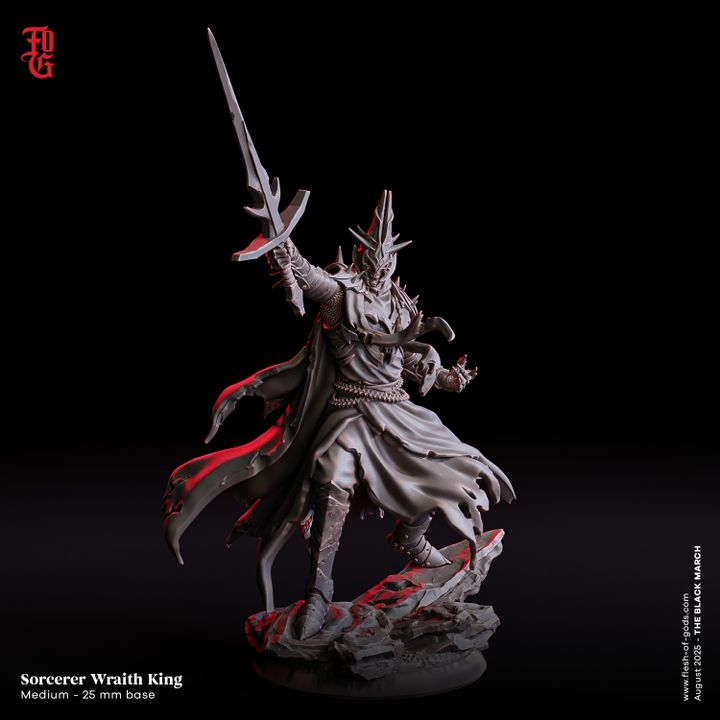 3D Printable Sorcerer Wraith King by Flesh of Gods