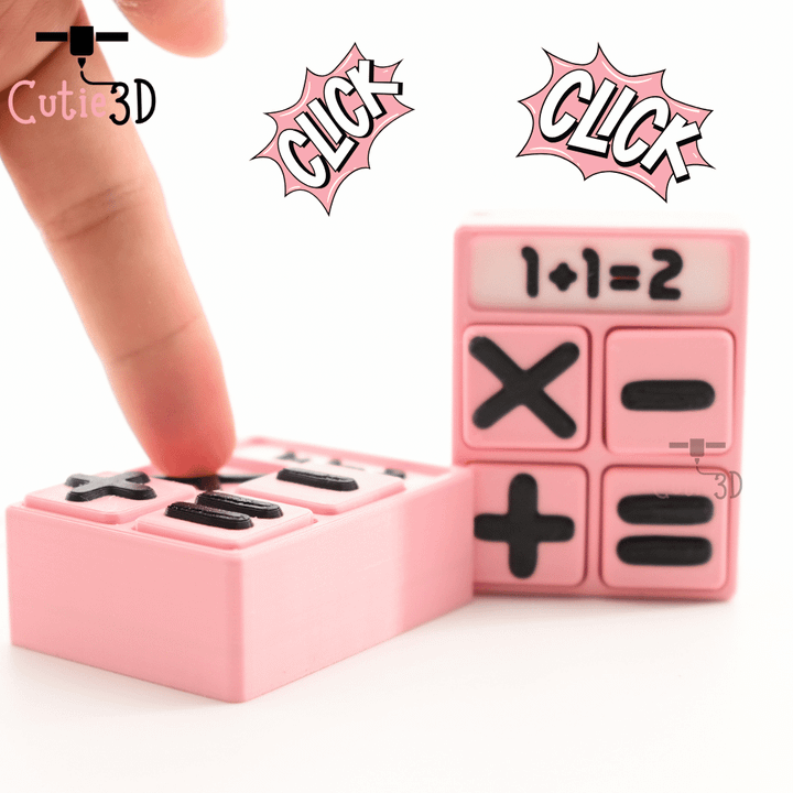 3D Printable Cutie3D Back To School Cute Calculator Keycap Fidget ...