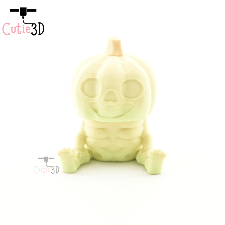 3D Printable Cutie3D Halloween Skeleton Pumpkin Keycap Fidget Clicker ...