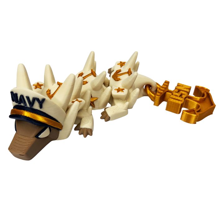 3D Printable Mini Navy Dragon by Steven Wolf Studio